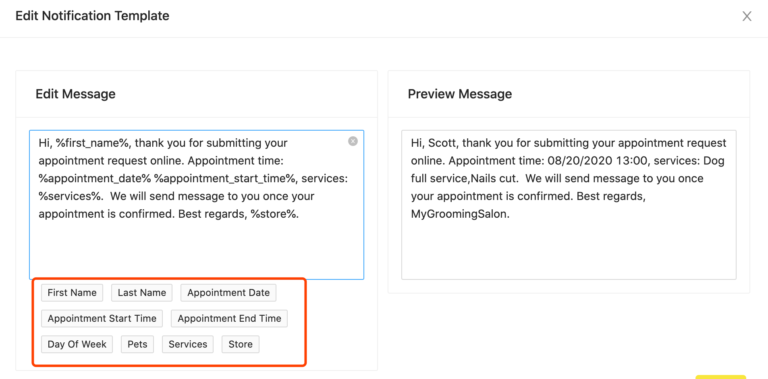 Book online notifications